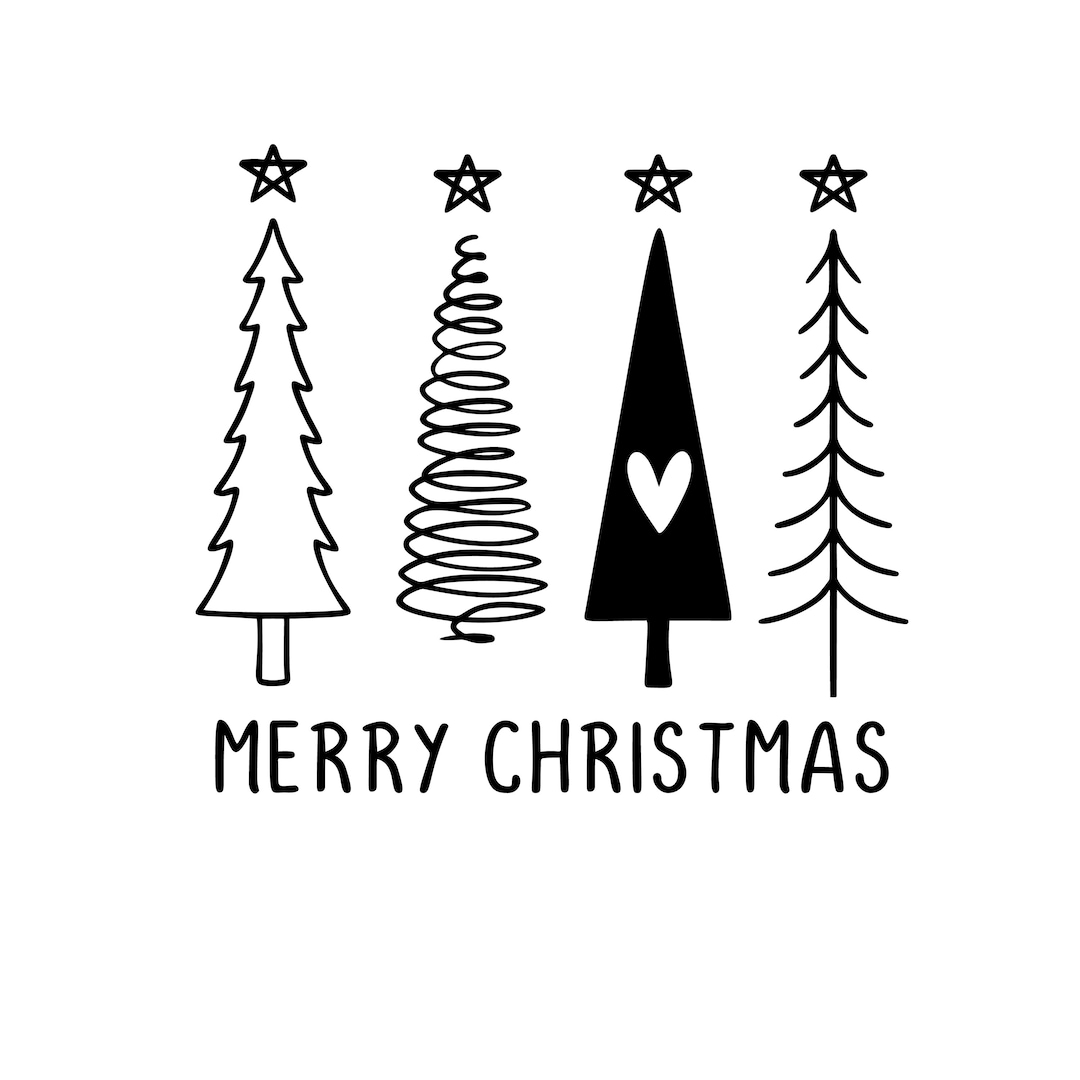 Merry Christmas Tree Weihnachtsbaum SVG SVG Download Datei Plotterdatei Plotter Cricut - Etsy.de