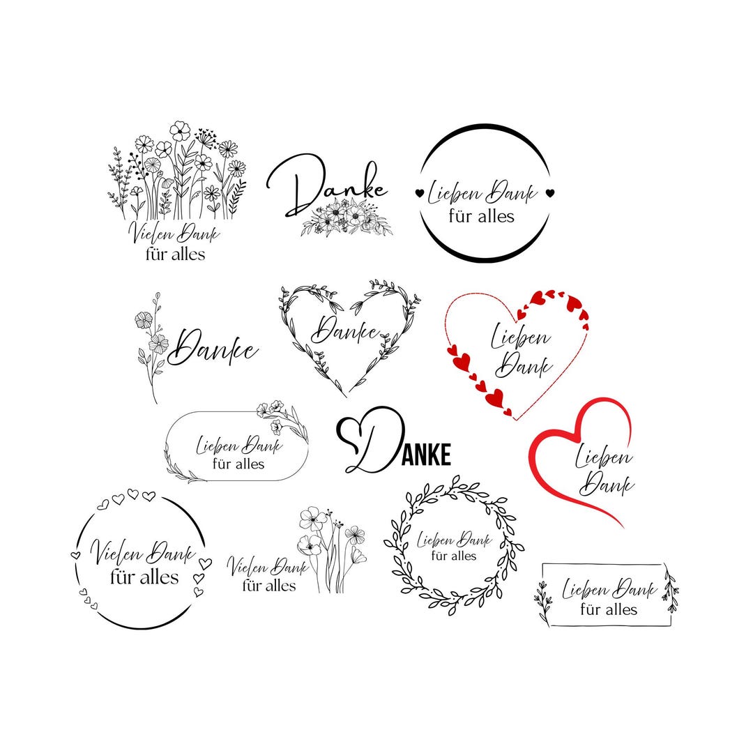 Thank You Bundle PNG SVG File - Download Plotter File - Plotter File ...