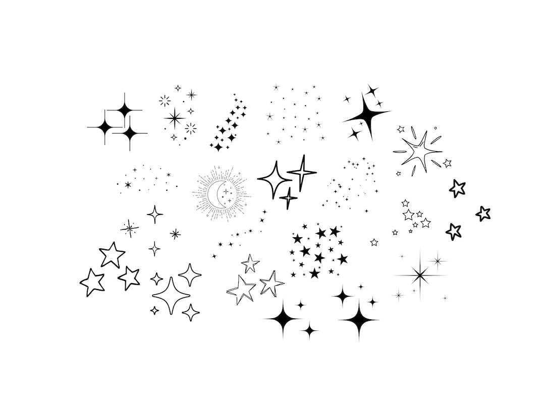 Stars Sparkle Stars Bundle Sparkle SVG Download File - Etsy