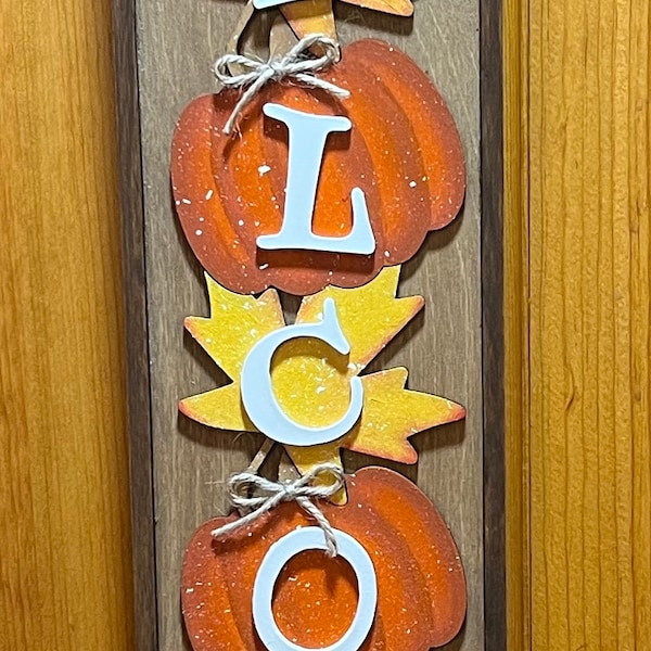 Fall Welcome Wood Sign, Fall Wood Sign, Fall Wood Decor, Fall Leaf Wood ...