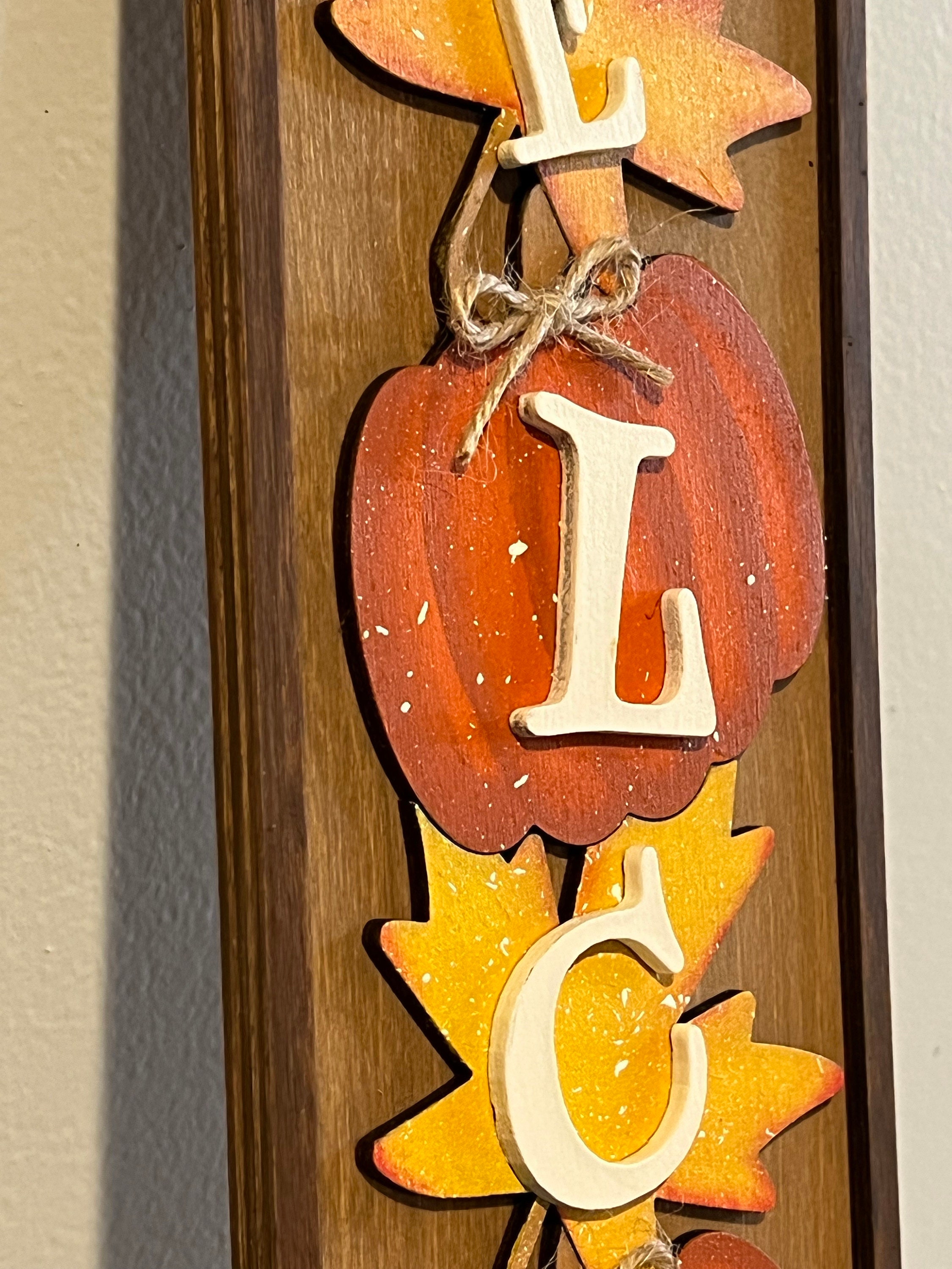 Fall Welcome Wood Sign, Fall Wood Sign, Fall Wood Decor, Fall Leaf Wood ...