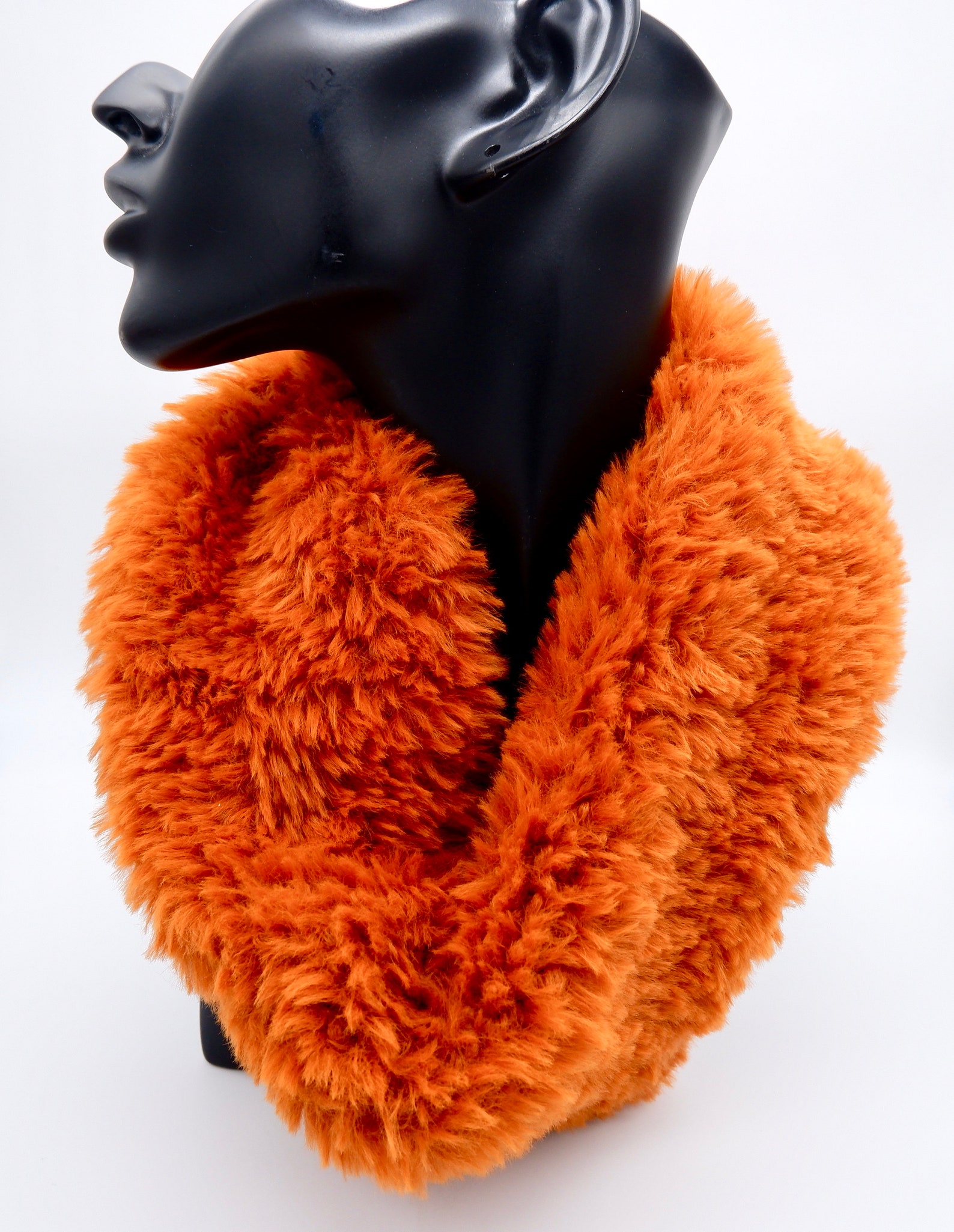 Soft Knitted Faux Fur Cowl for Women, Tube Fur Neck Warmer,scarf ...