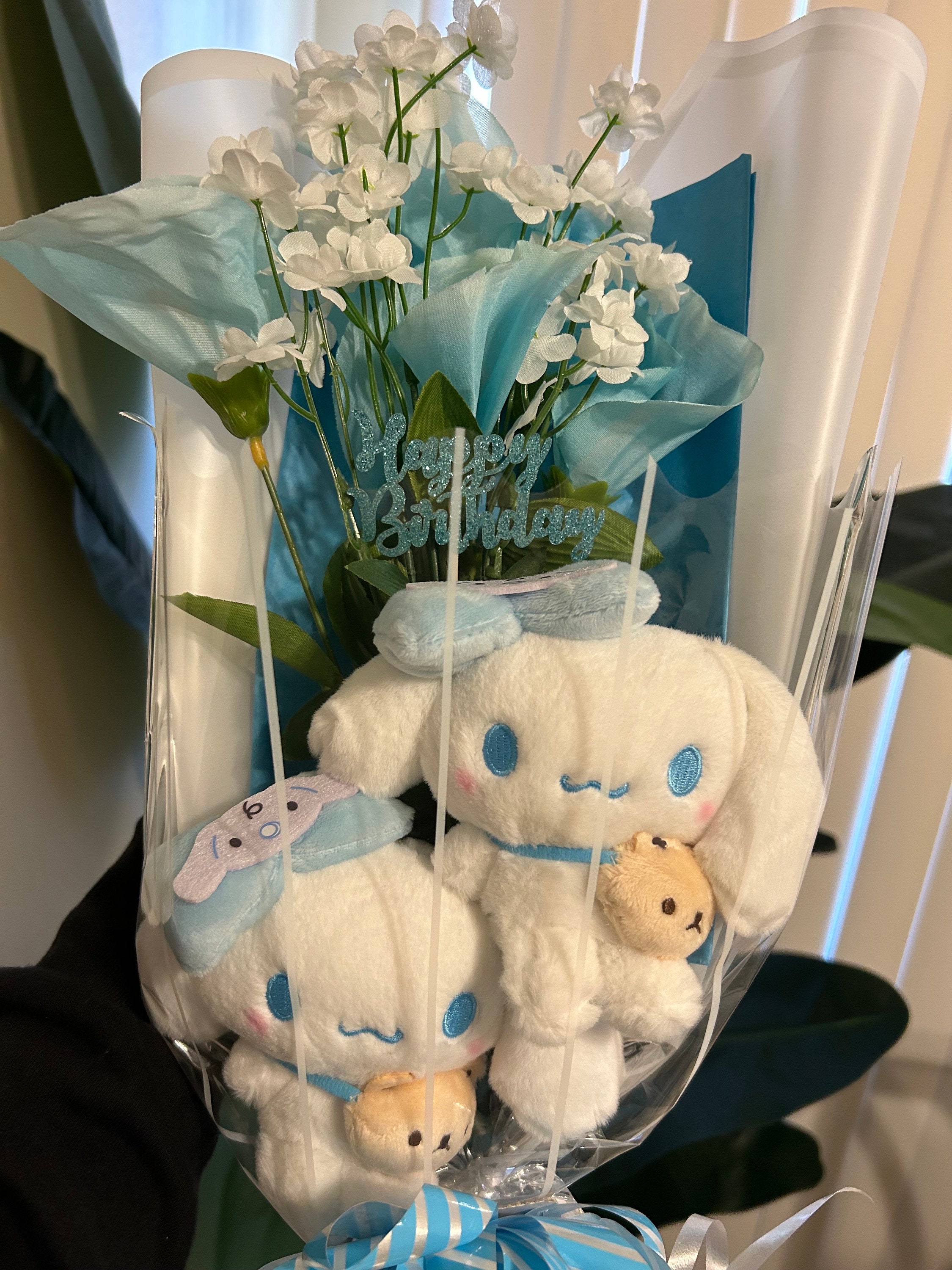 Cinnamoroll Flower Bouquet With Matching Plushie - Etsy