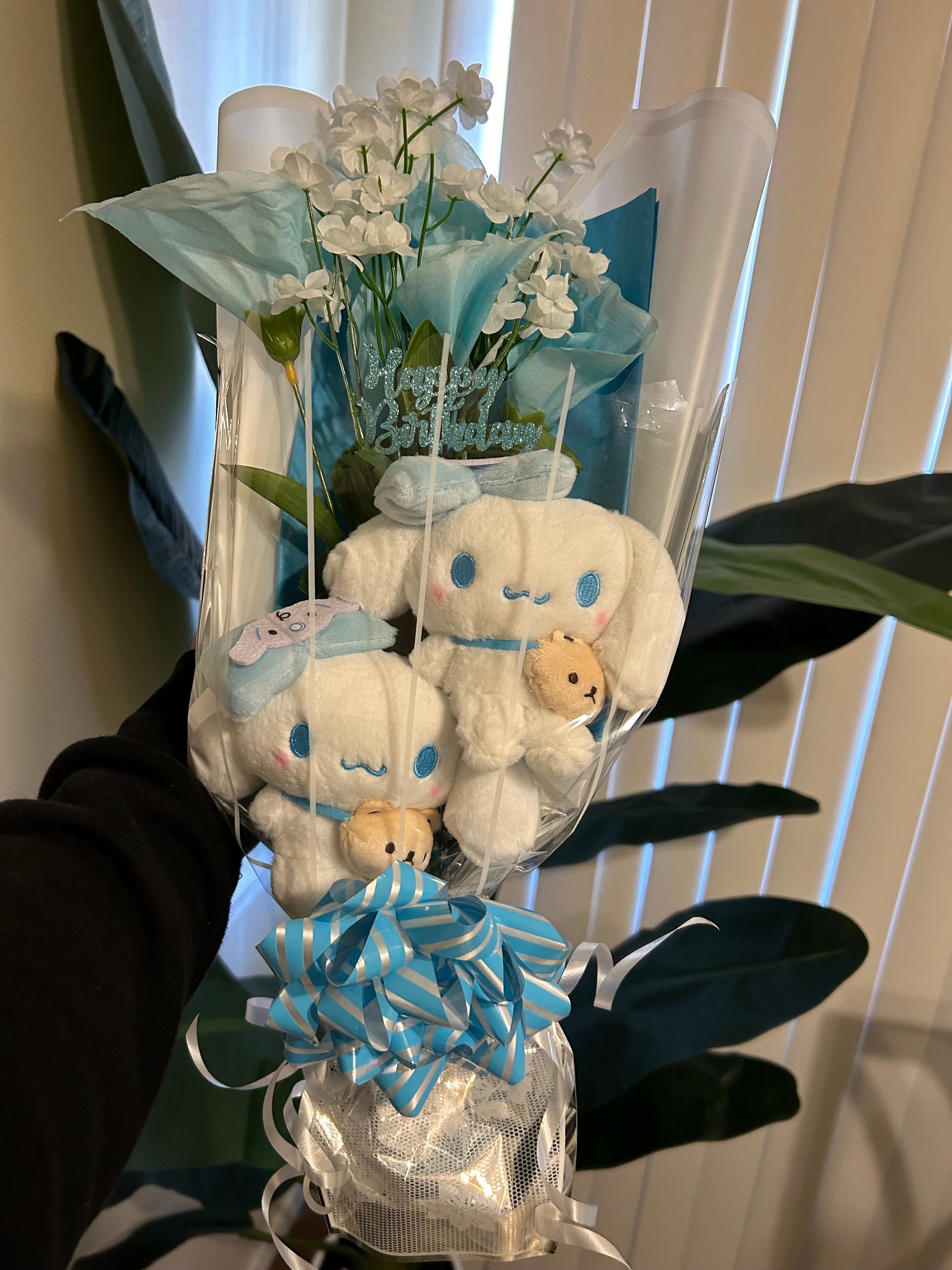 Cinnamoroll Flower Bouquet With Matching Plushie - Etsy