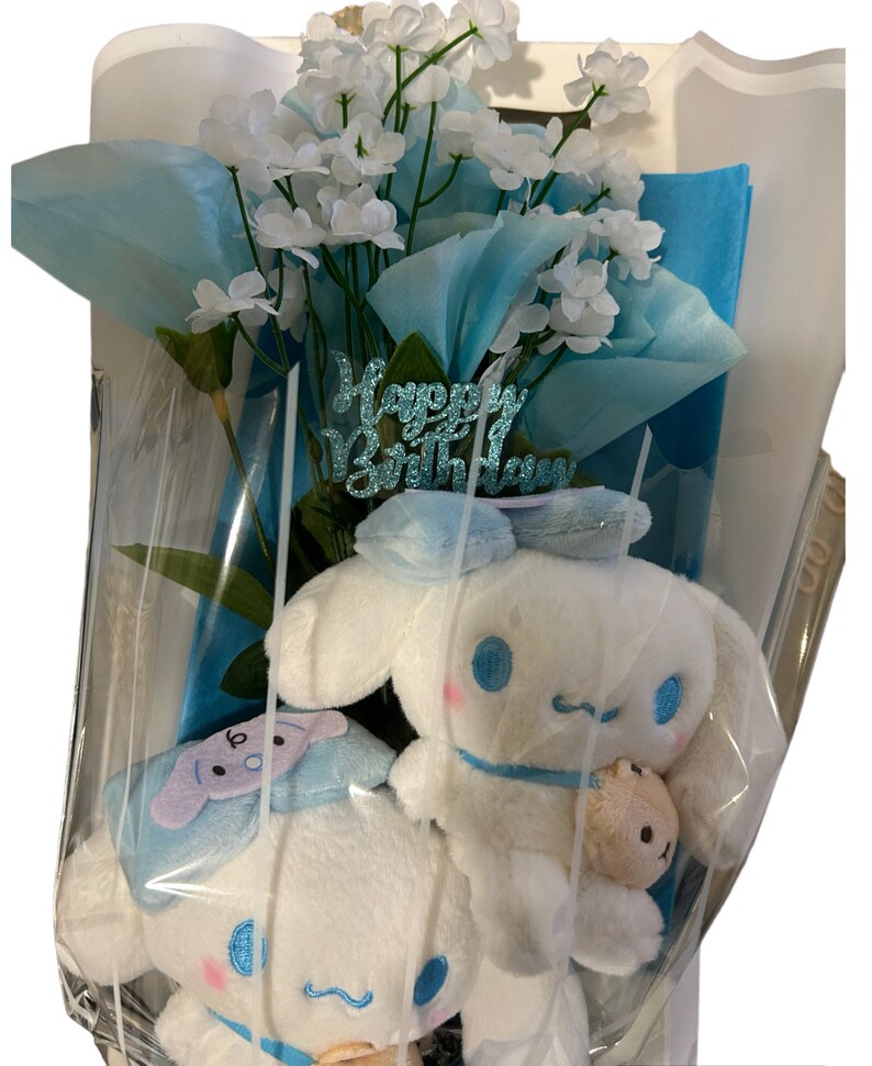 Cinnamoroll Flower Bouquet With Matching Plushie - Etsy