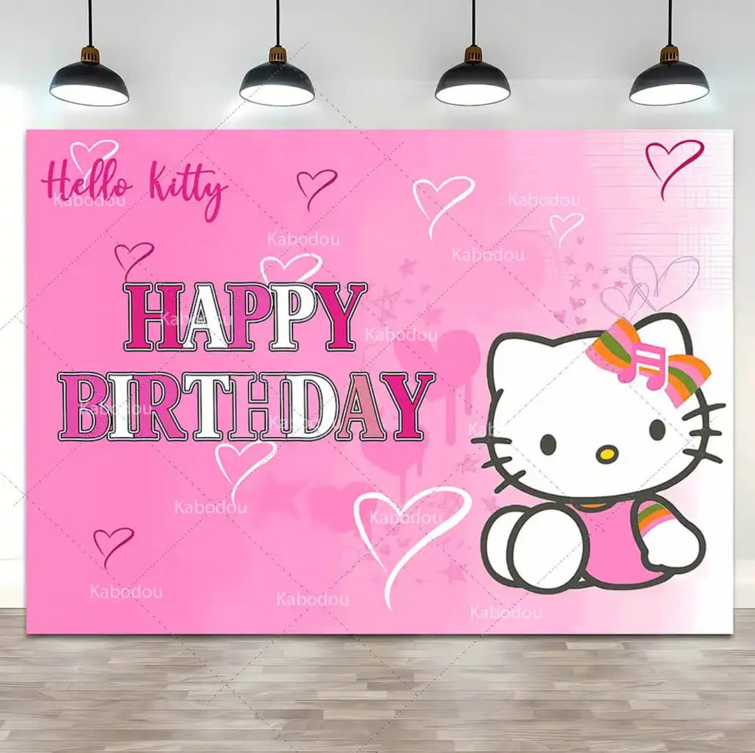 180x120cm Hello Kitty Backdrop - Etsy