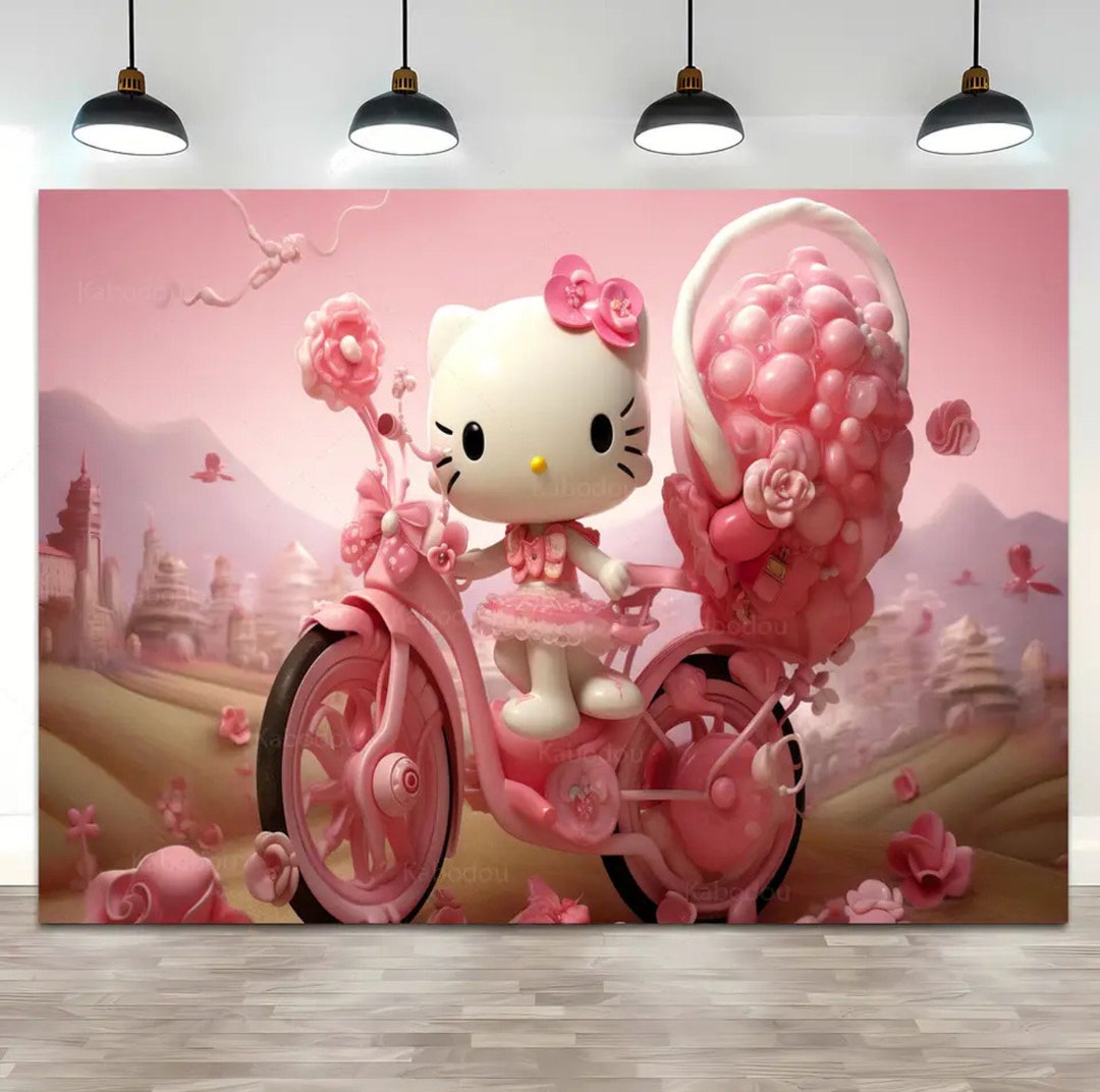 180x120cm Hello Kitty Backdrop - Etsy