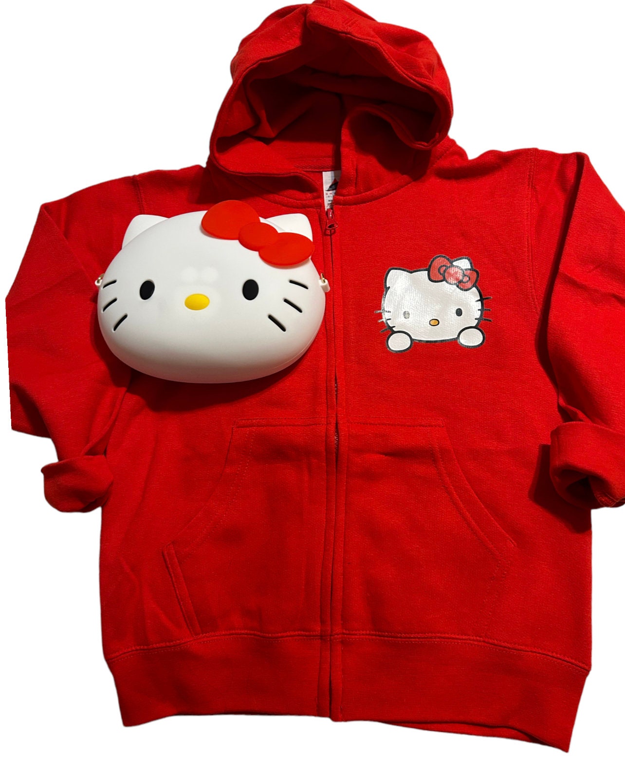 Hello Kitty Zip Hoodie With Matching Crossbody Bag - Etsy
