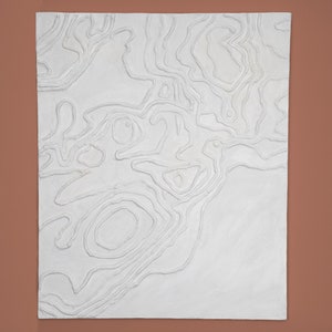 Contour Art Personalised Contour Map Lines 3D Painted & - Etsy