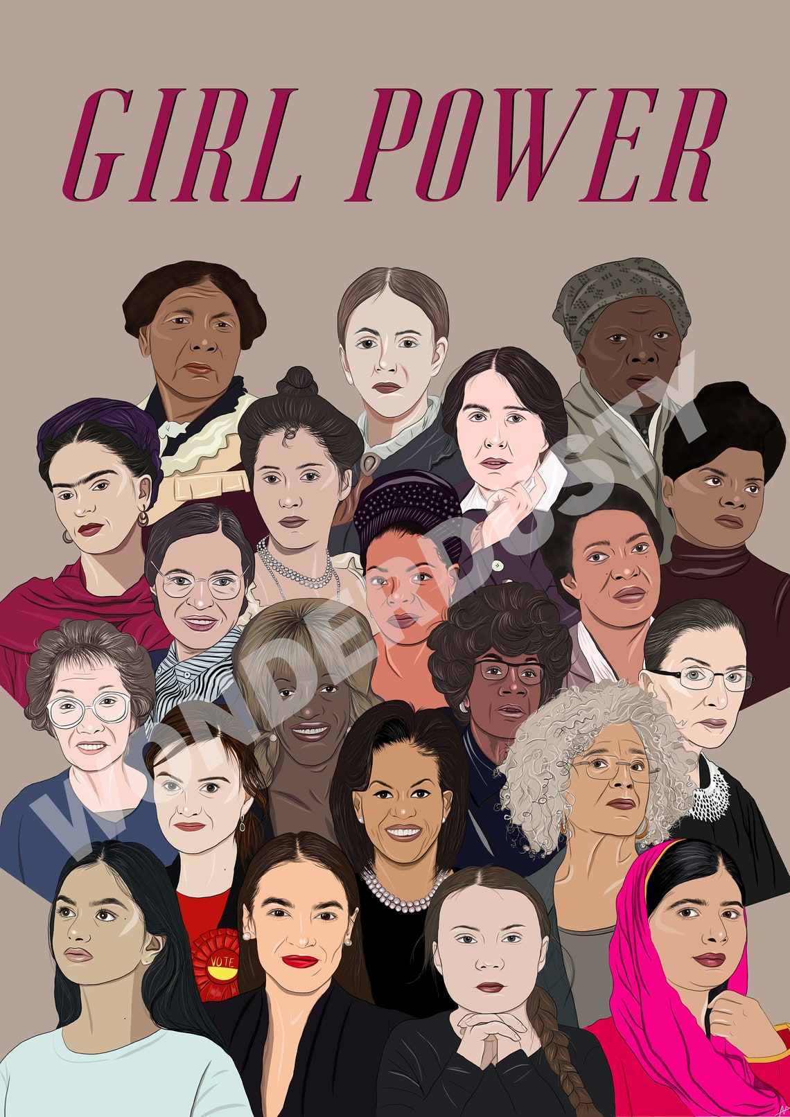 Girl Power Feminism Downloadable Poster - Etsy