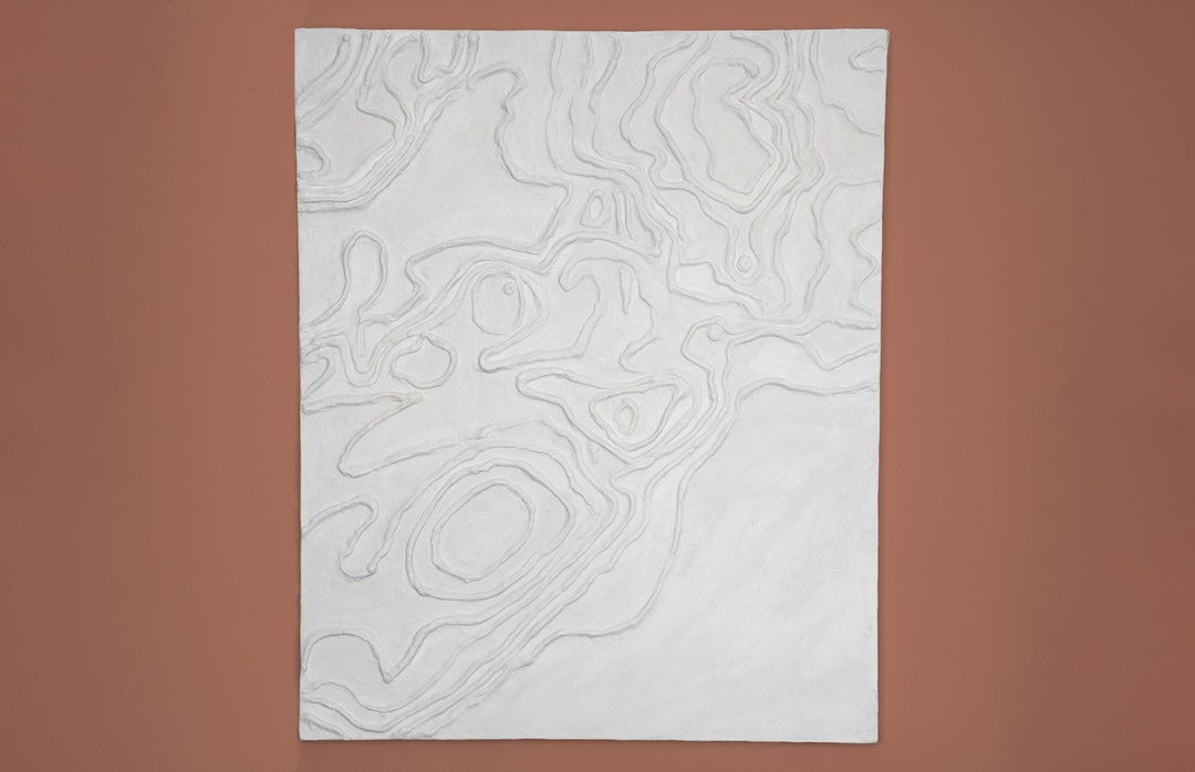 Contour Art Personalised Contour Map Lines 3D Painted & - Etsy