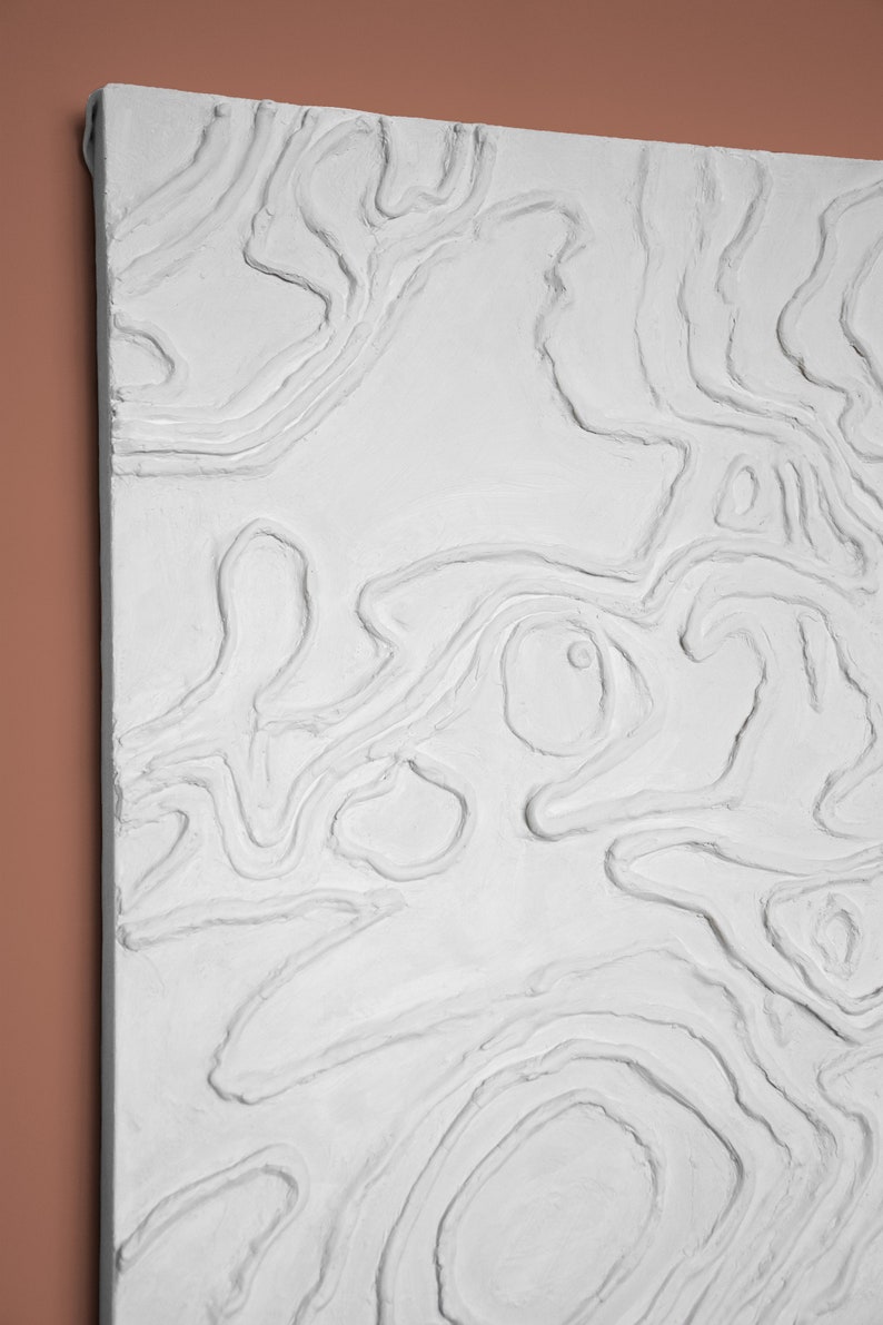 Contour Art Personalised Contour Map Lines 3D Painted & - Etsy