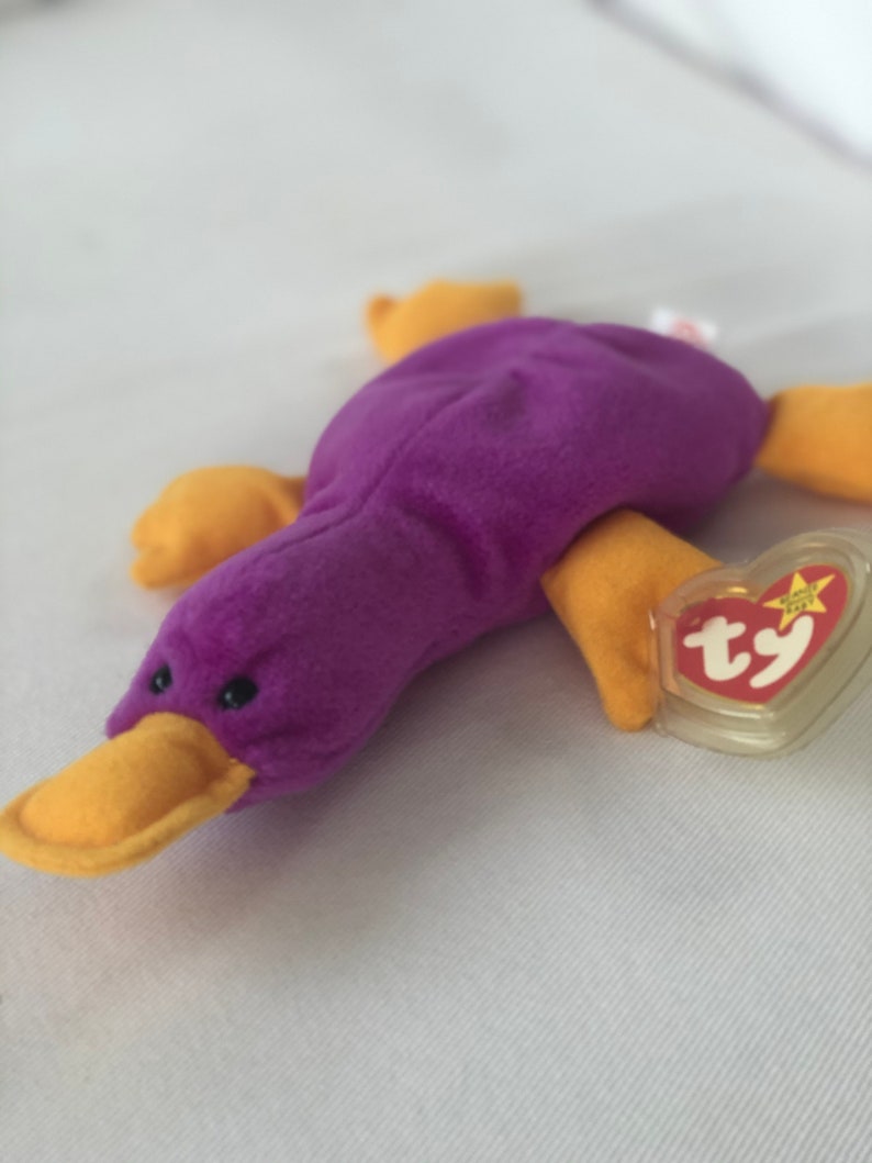 RARE ORIGINAL Patti the Platypus With Beanie Buddy magenta Both in Mint ...