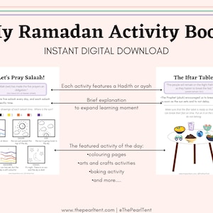 RAMADAN ACTIVITY BOOK - Ages 3-6 | 33 Pages | Bonus: My Ramadan Good ...