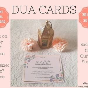 Dua Cards | 30 Duas for 30 Days | Ramadan Dua Card Set | Prayer Cards ...