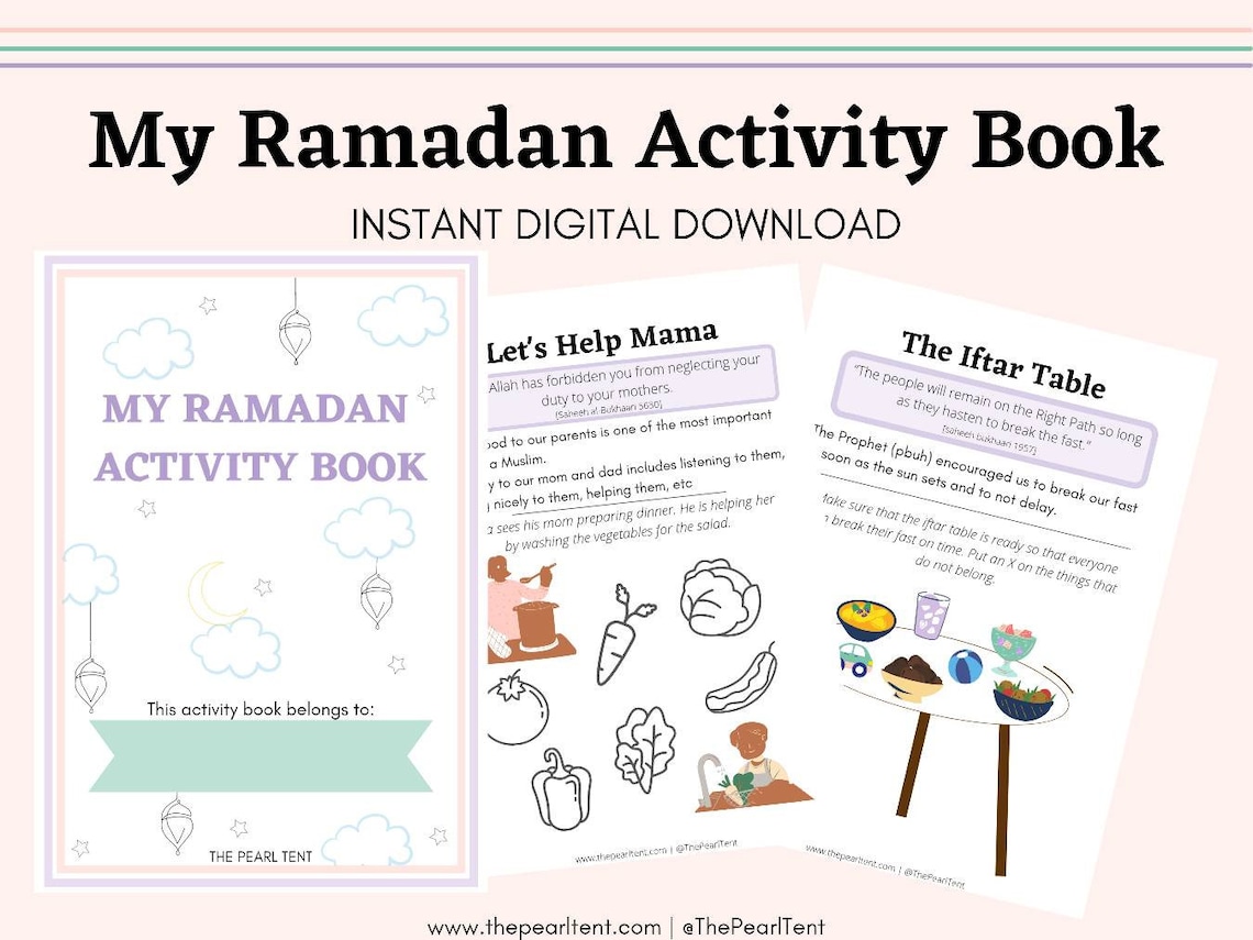 RAMADAN ACTIVITY BOOK Ages 3-6 33 Pages Bonus: My Ramadan Good Deeds ...