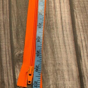Orange YKK Nylon Zipper: 26" Closed End - Etsy