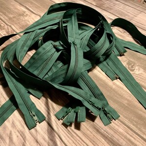 Forest Green 30” or 76.2cm Zipper | YKK 5C | Nylon Zipper | Closed ...