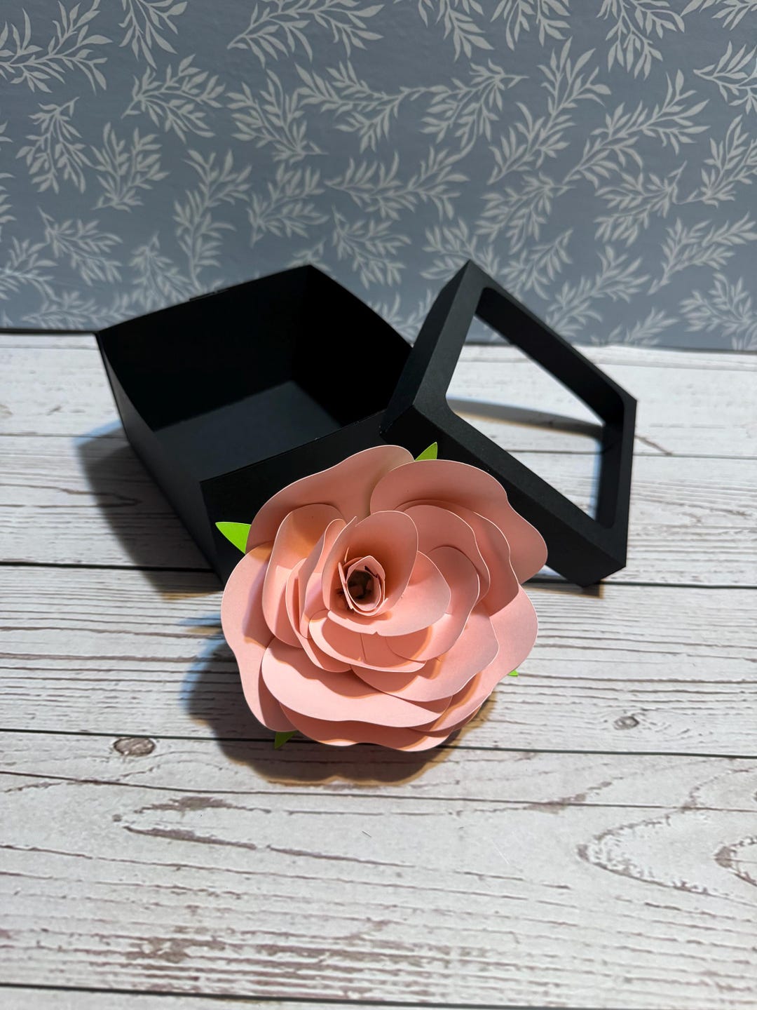 DIY Cardstock Rose With Box: Craft Night Project - Etsy