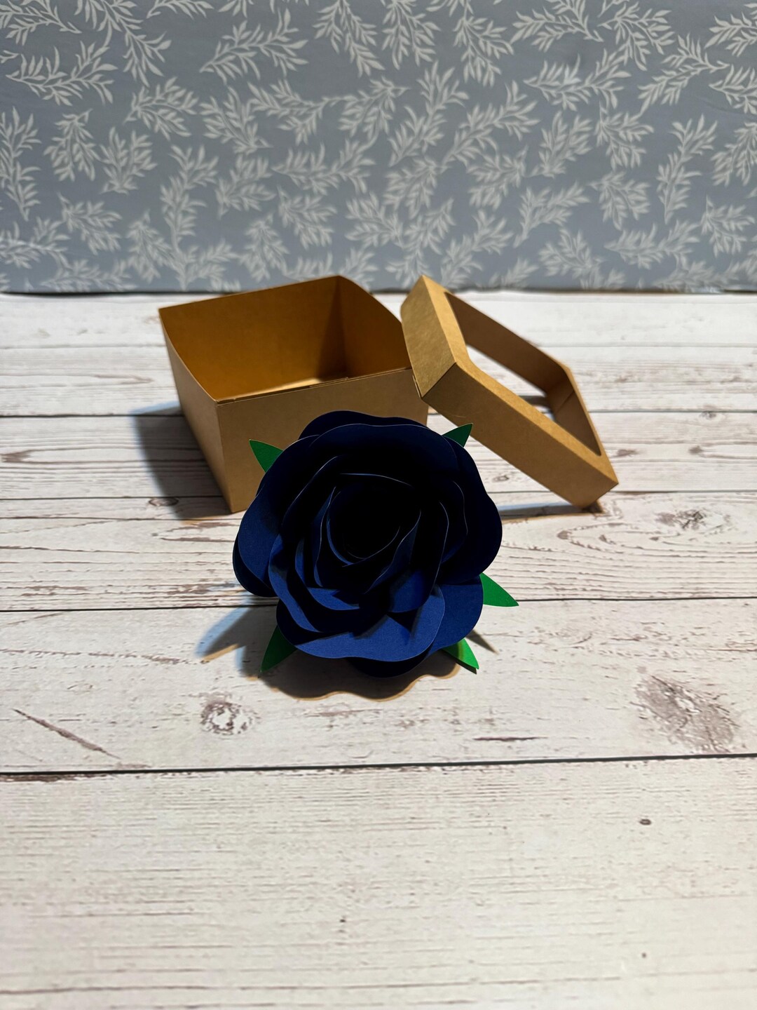 Handmade Cardstock Rose With Gift Box: Unique Paper Flower - Etsy