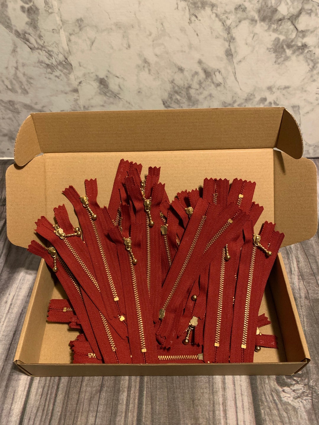 Maroon 5” or 12.7cm Zipper | YKK 45 | Antique Brass Metal Zipper ...