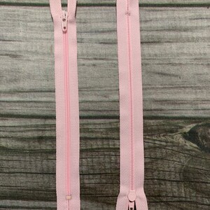 Pink 7” or 17.7cm Zipper | YKK 25 | Nylon Zipper | Closed Ended ...