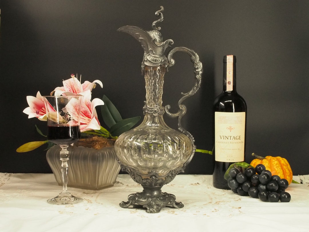 Antique French Long Carafe, 1900's Vintage Decander, Art Nouveau ...