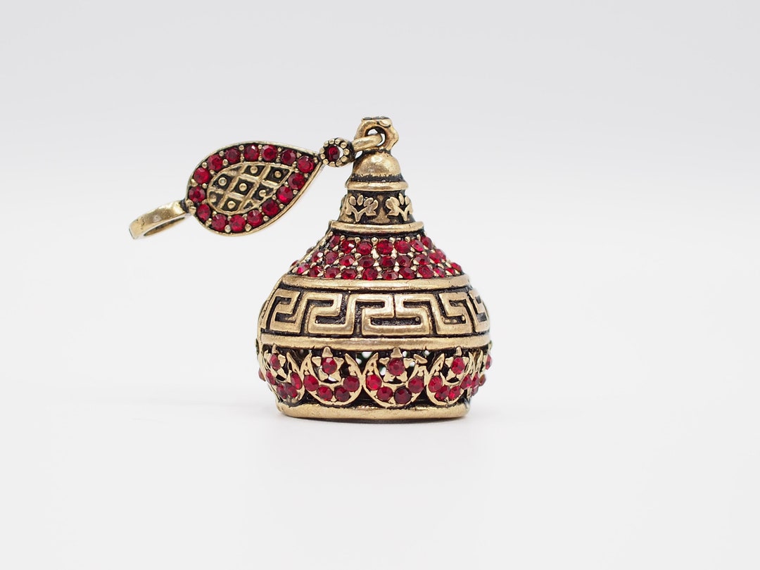 Red Crystal Beaded Tassel Cap, Antique Bronze Bead Cap, Rustic Retro ...