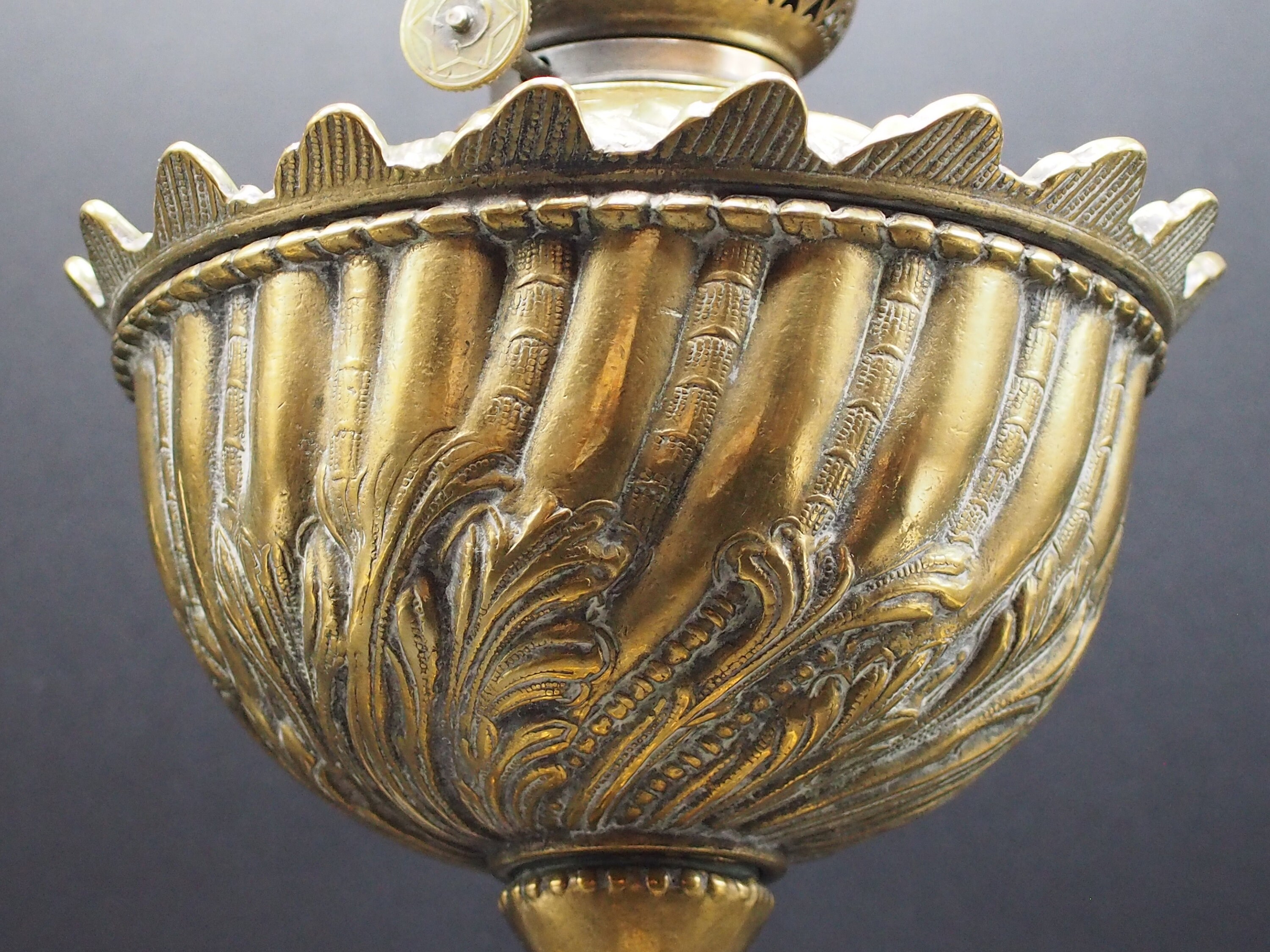 French Antique Gas Lamp, 1900s Vintage Oil Lamp, Handcrafted Decorative ...