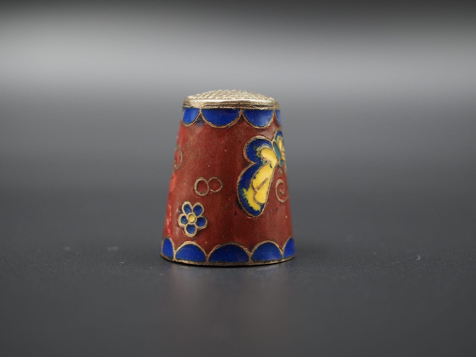 Cloisonne French Sewing Timble, Timble Collection, Vinatge Thimbler ...