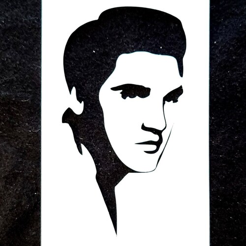 Elvis Face Silhouette Stencil Celebrity Rock Star Crafting - Etsy UK