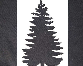 Evergreen Stencil - Etsy