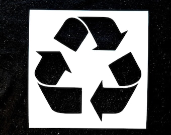 Recycle Symbol Stencil - Etsy