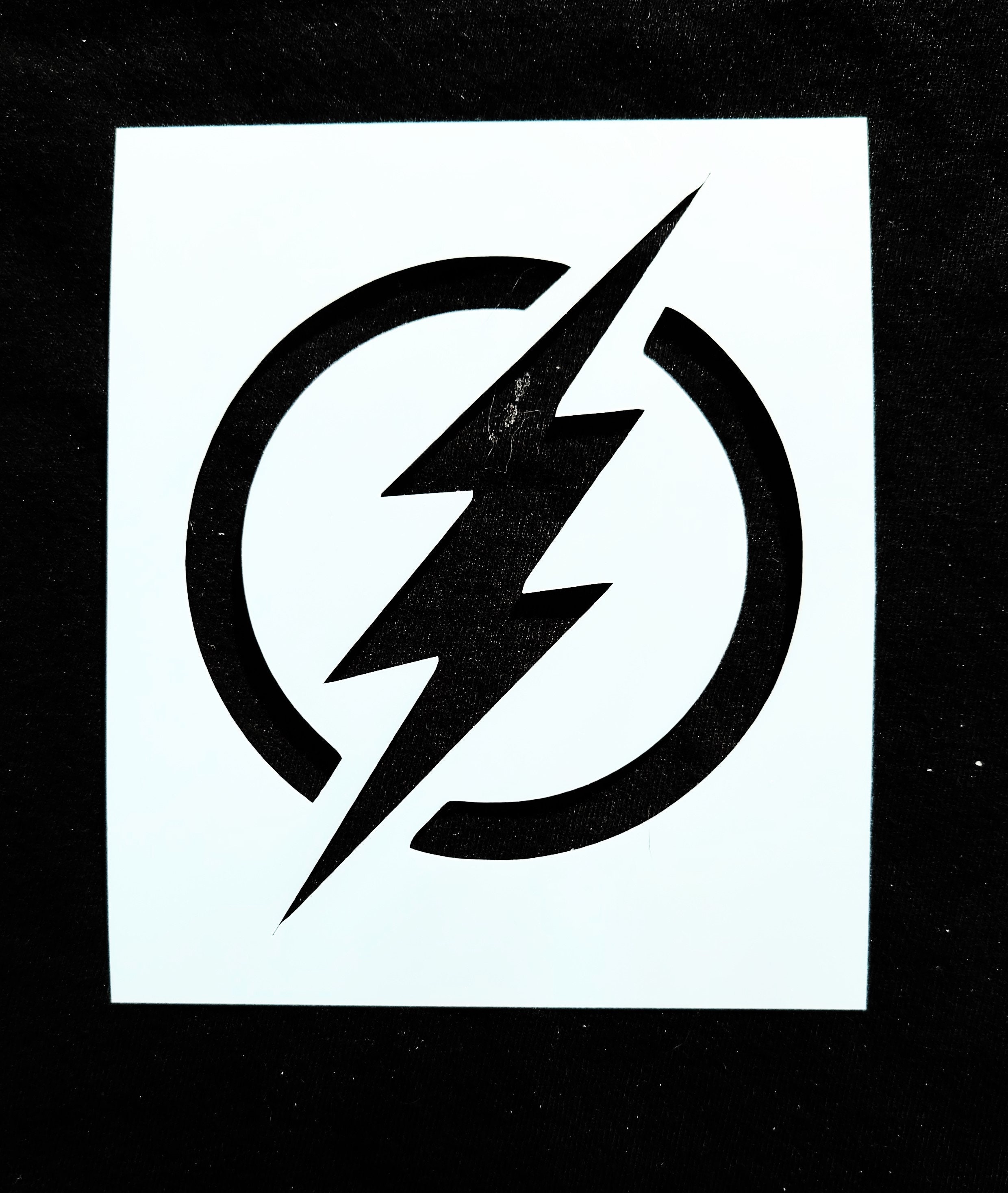 Flash Superhero Pumpkin Stencil