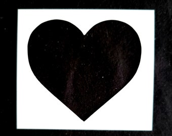 Inch Heart Stencil - Etsy UK