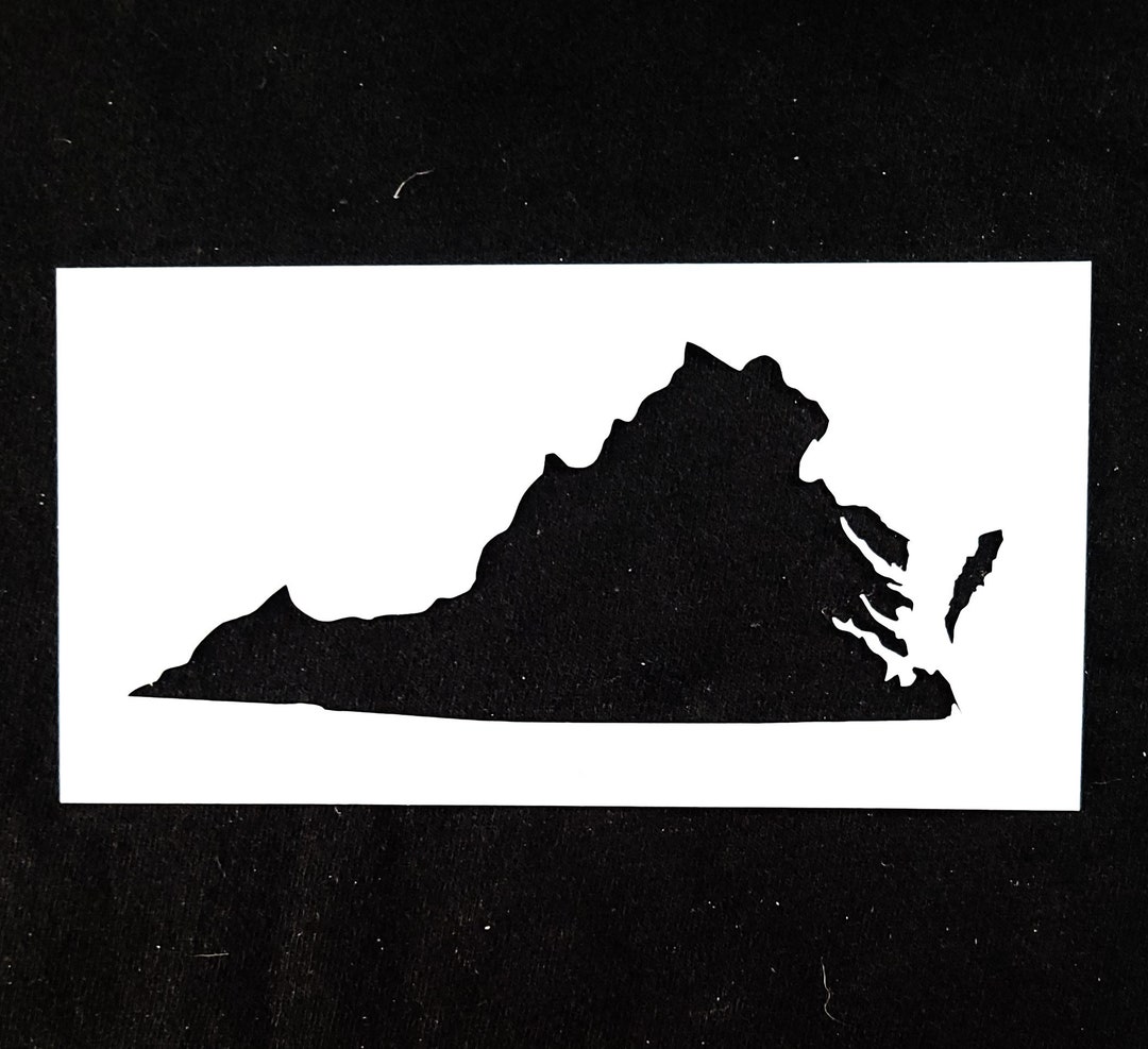 Virginia State Silhouette Stencil - Etsy