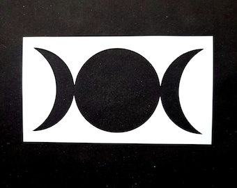 Triple Moon Goddess Stencil - Etsy