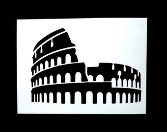 Italian Colosseum / SVG DXF PNG / an Abstract Profile Stencil - Etsy