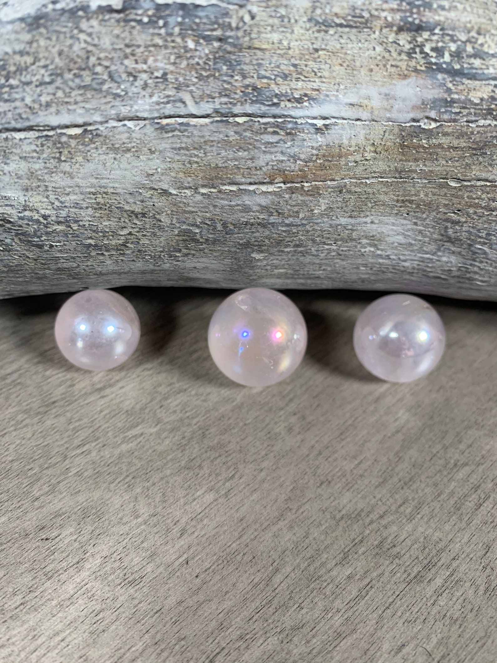 Aqua Aura Mini Spheres Aura Rose Quartz Spheres Rainbow | Etsy