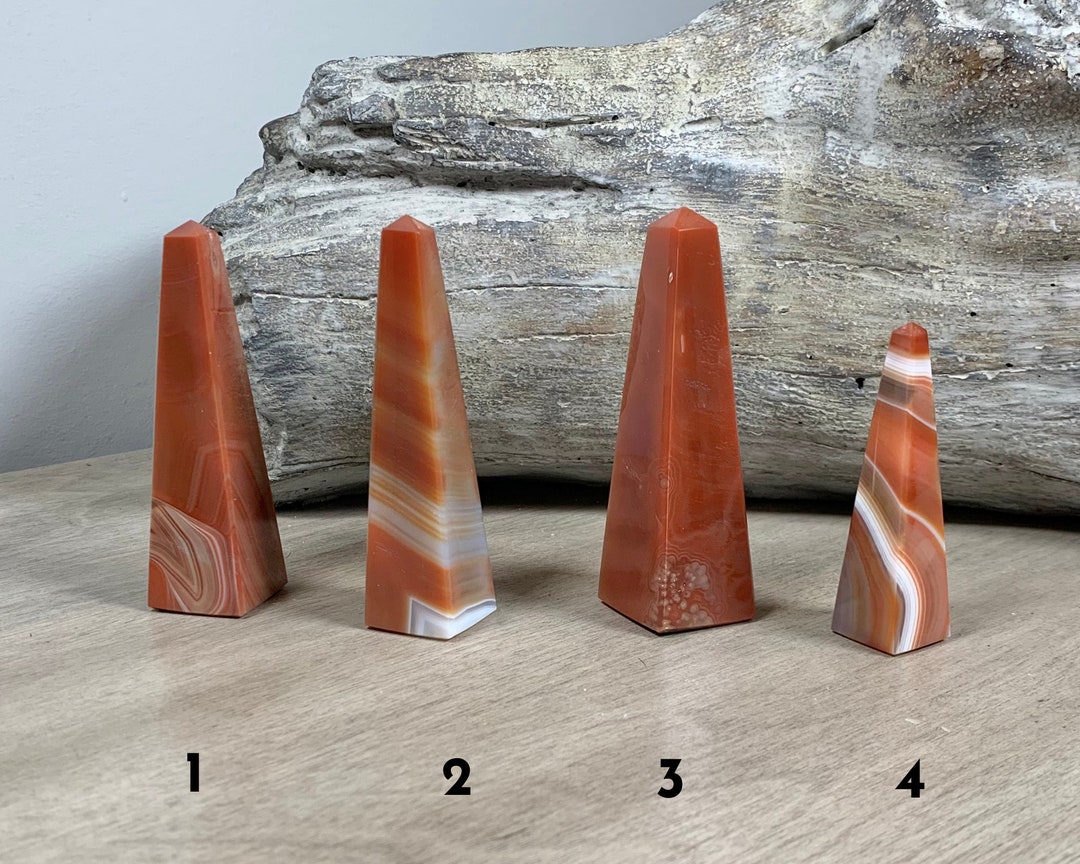 Beautiful Banded Agate Obelisks Agate Obelisk - Etsy