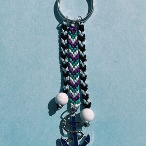 Chevron Keychains / Ocean Keycahins - Etsy