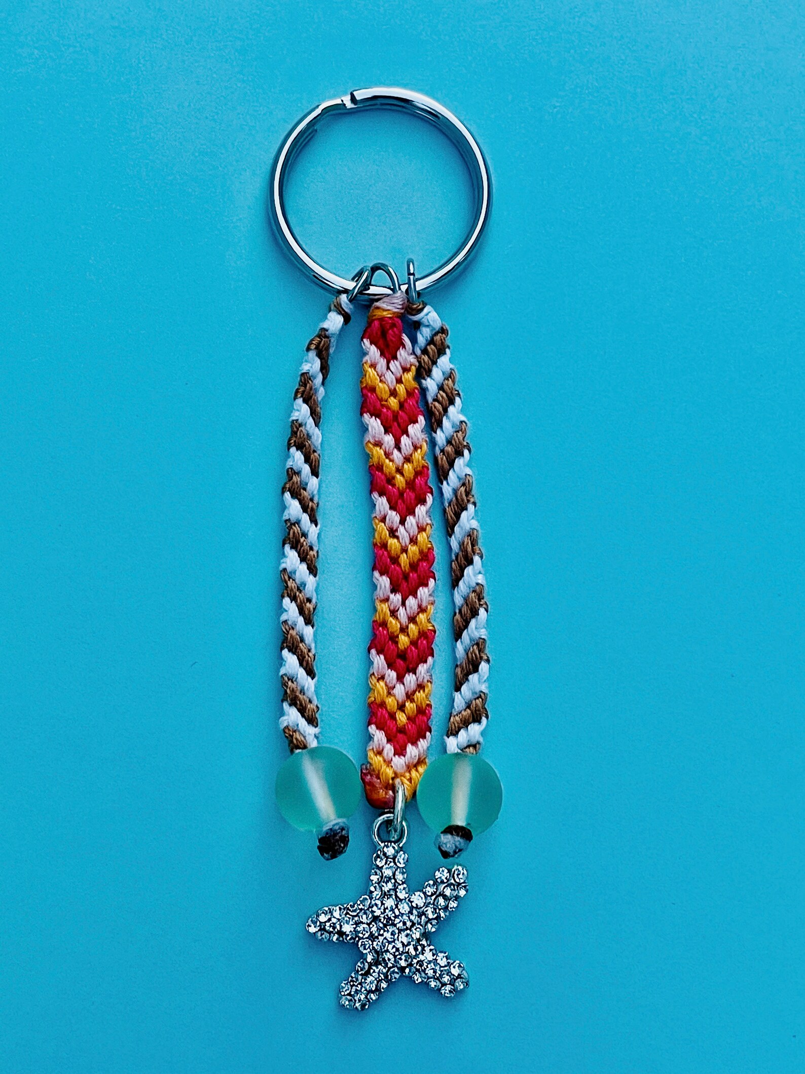 Chevron Keychains / Ocean Keycahins - Etsy