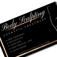 Body Contouring Business Card Template, Rose Gold Sparkle (DIY Canva ...
