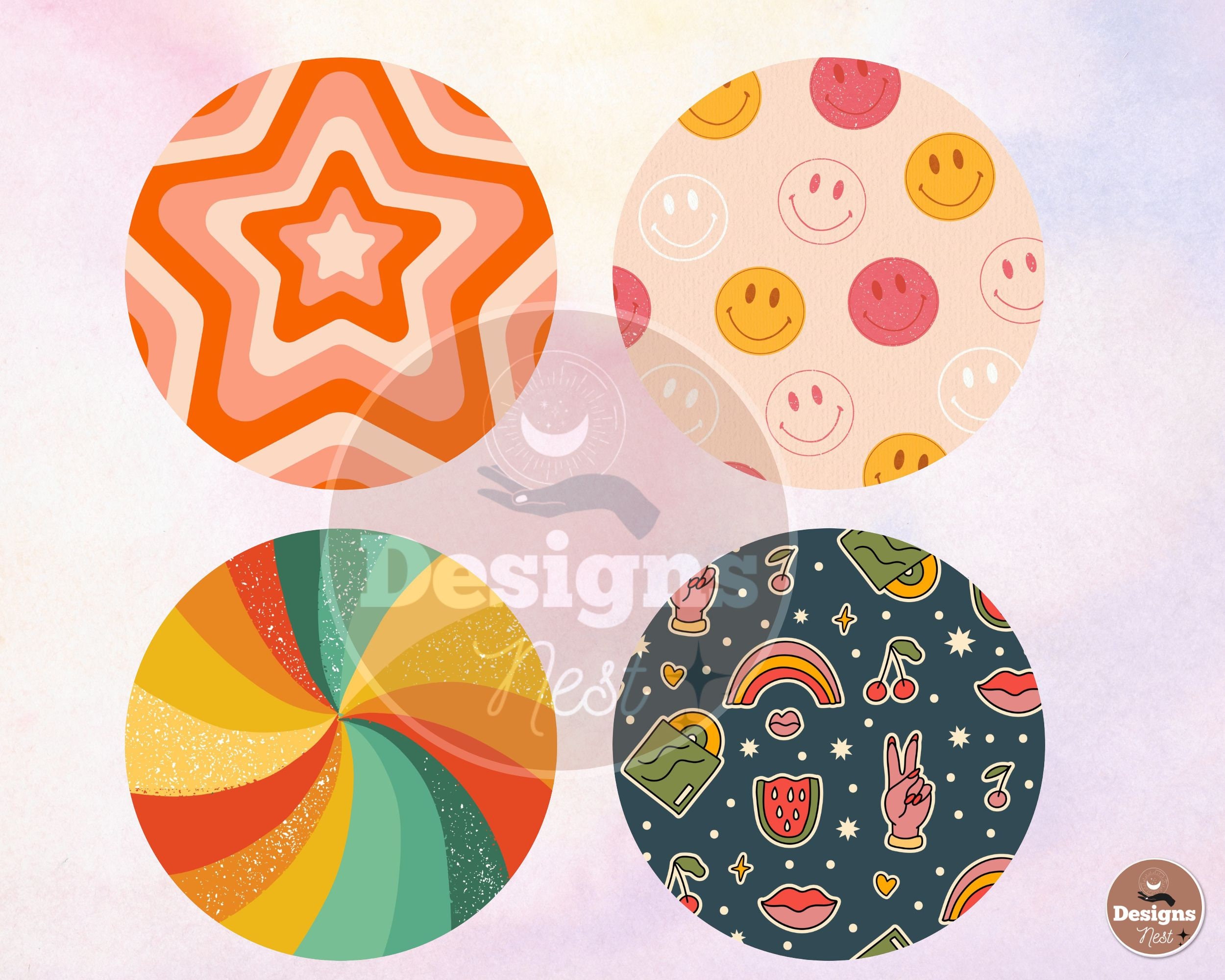 Retro Car Coaster Png Bundle Hippie Car Coaster Designs Car - Etsy