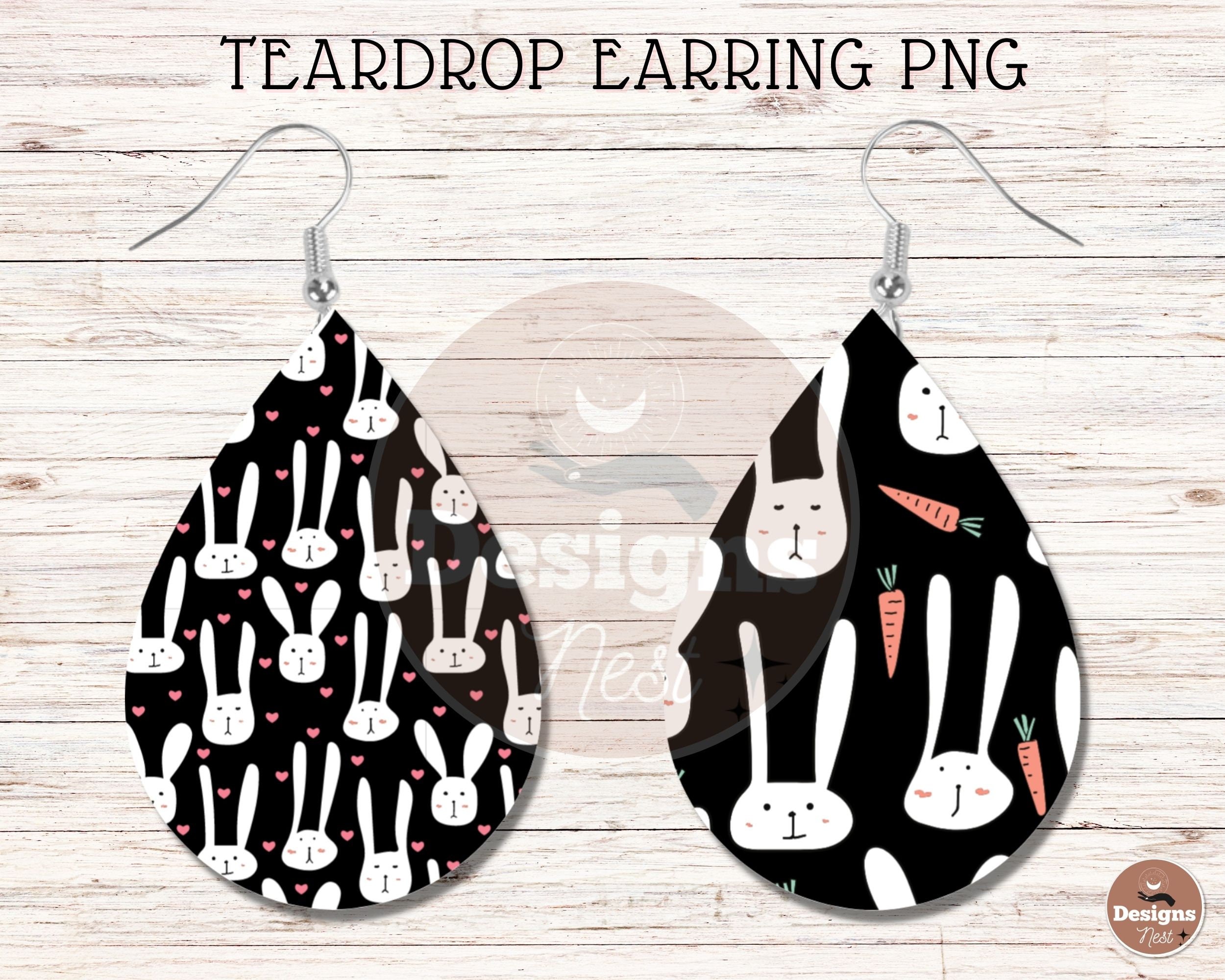 Easter Earrings Sublimation, Easter Earrings Teardrop Png, Earrings ...