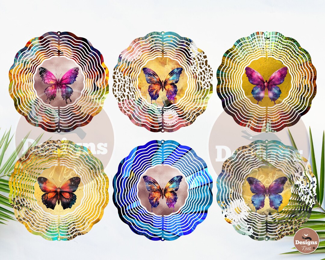Butterfly Wind Spinner Png, 6 DESIGNS, High Quality Butterfly Spinner ...
