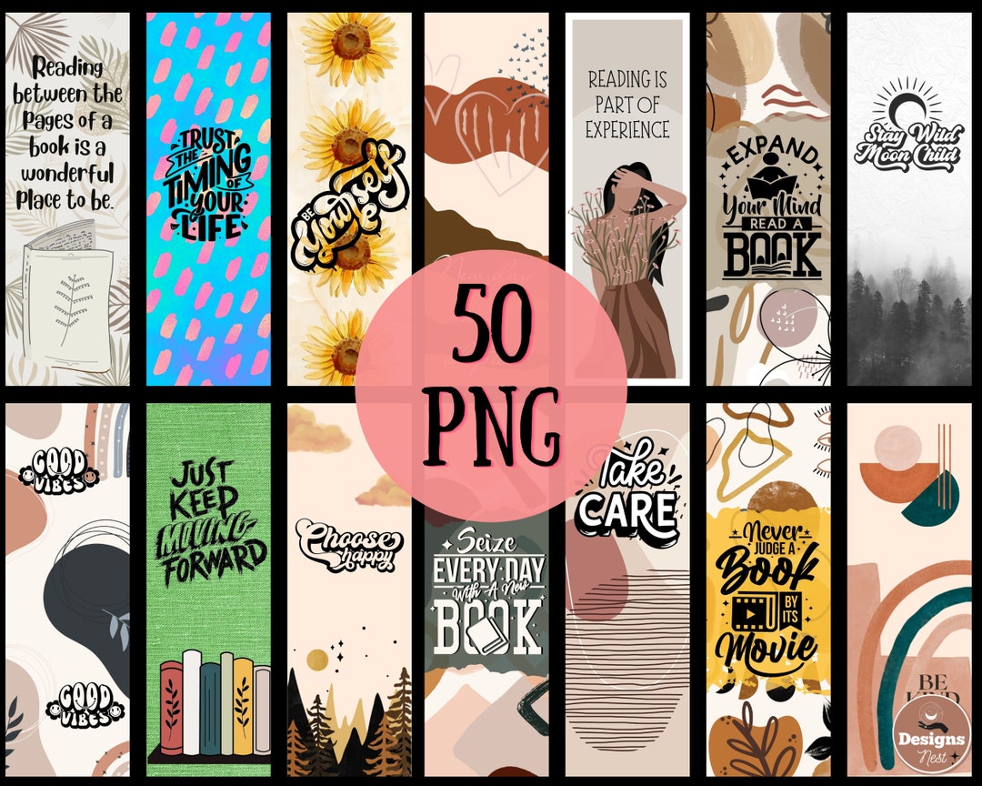 Bookmark Sublimation Designs MEGA BUNDLE, Printable Bookmark Wrap ...