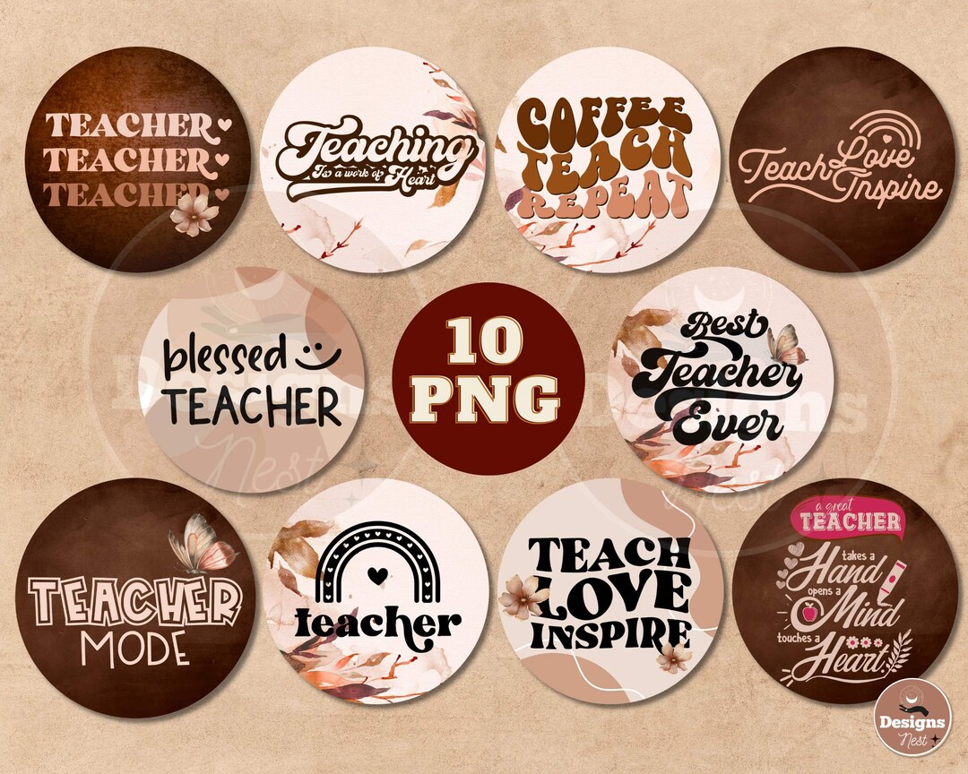 Teacher Car Coaster Bundle Templates Design Bundle PNG, Clip Art Design ...