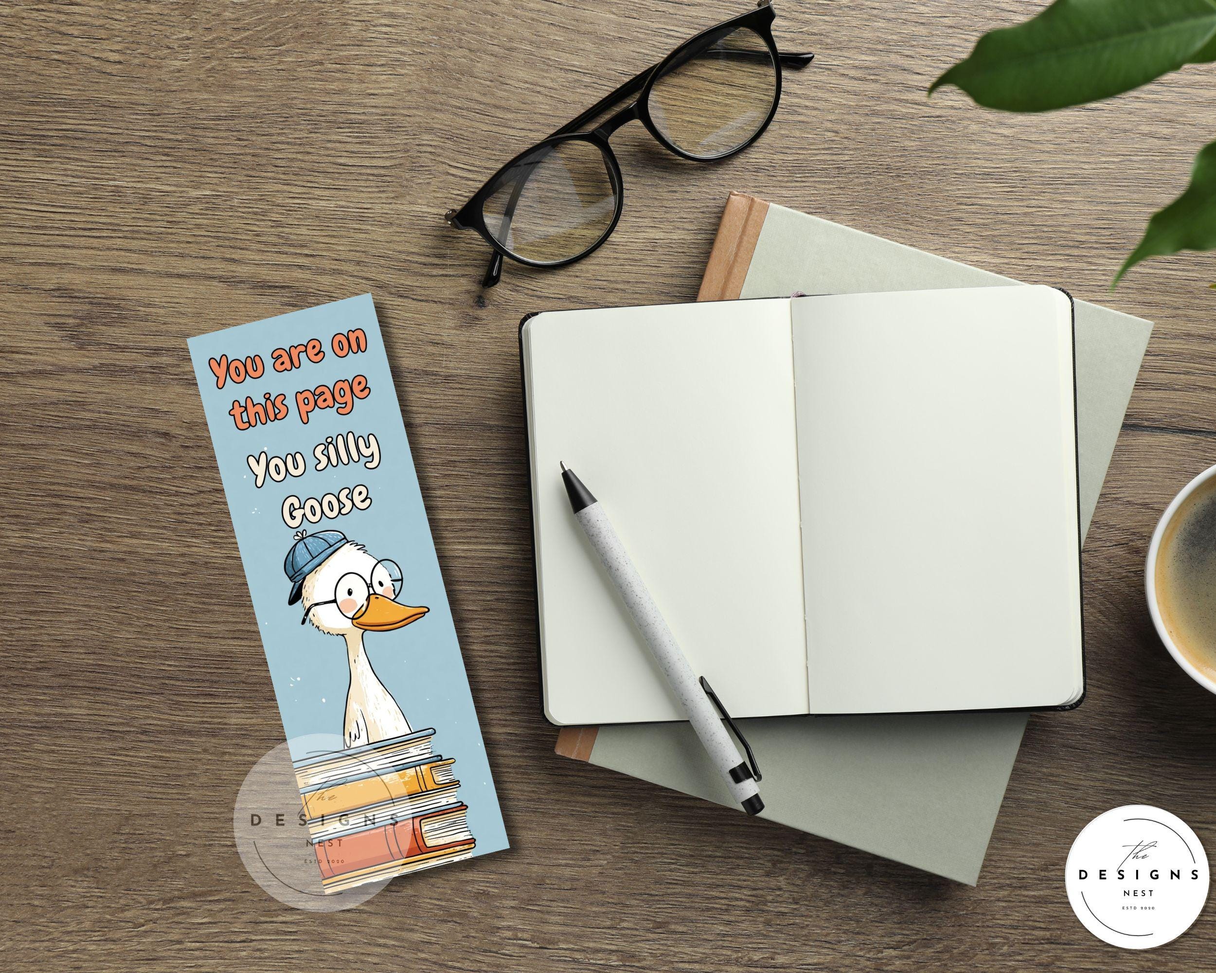 Goose Funny Printable Bookmarks |puppy Bookmark Sublimation Design ...