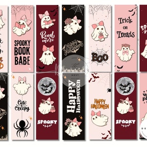 Kids Halloween Bookmark Sublimation Designs, Spooky Bookmark PNG ...